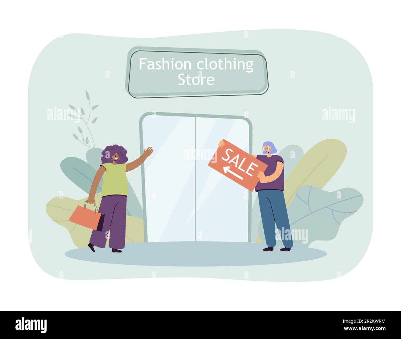 Woman going shopping vector illustration Stock Vector Image & Art - Alamy