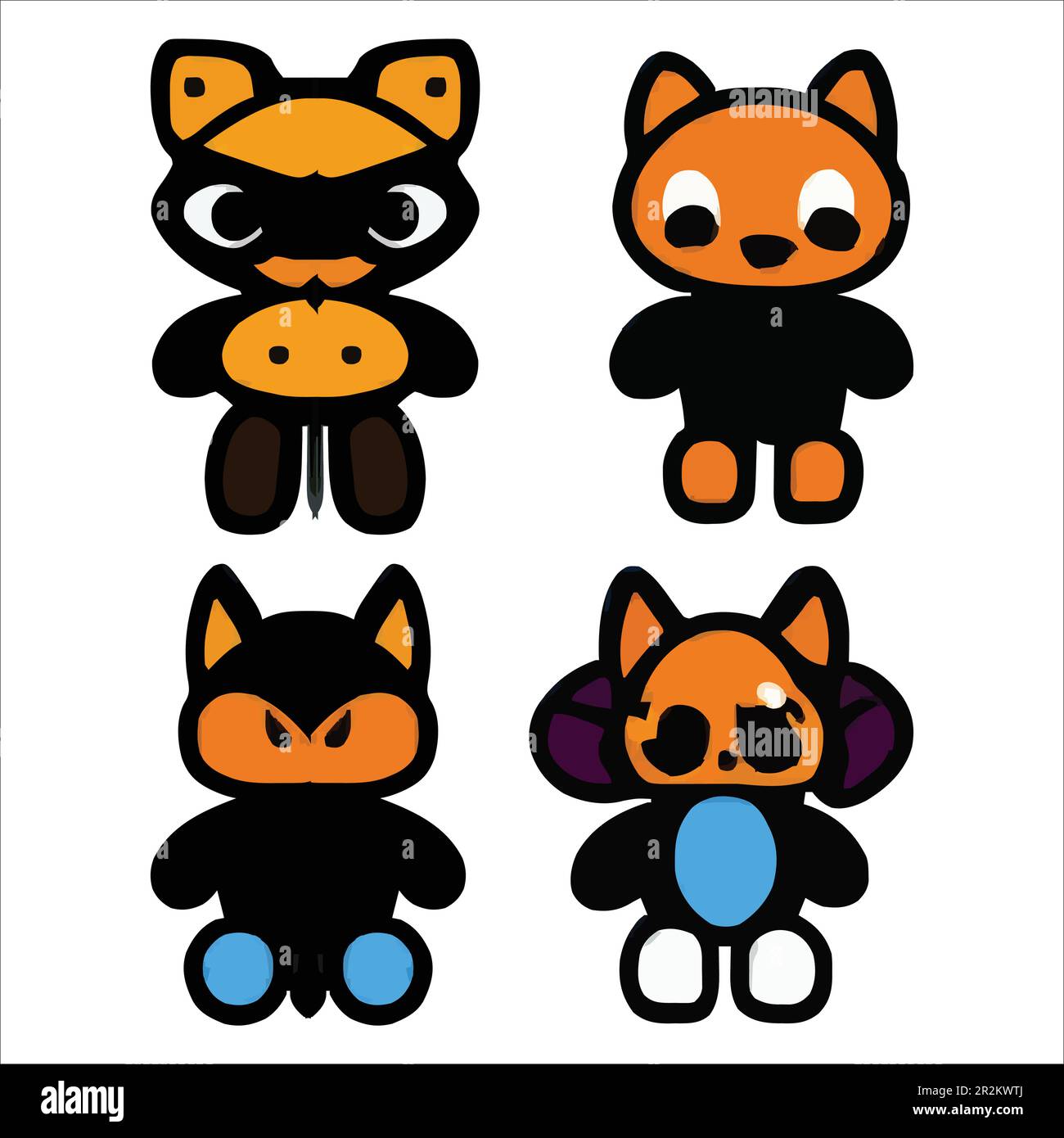 Cute cartoon characters designs vector file Stock Vector Image & Art ...