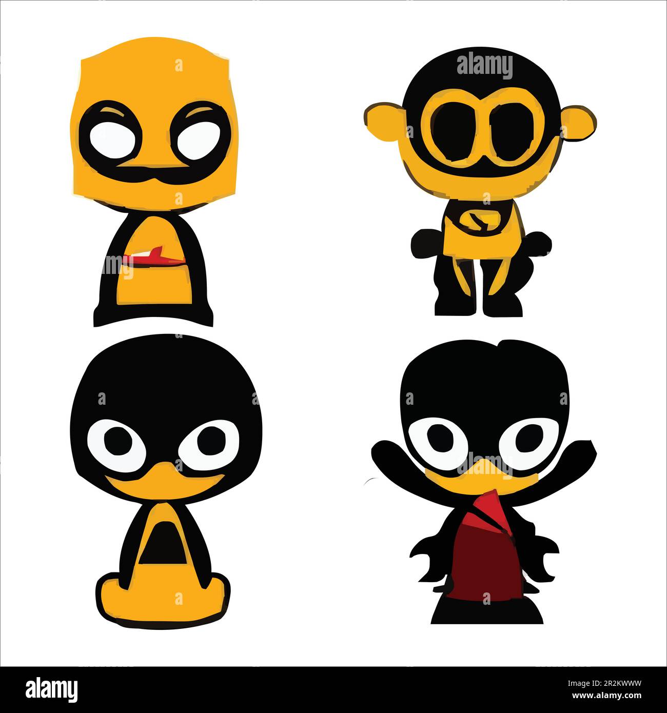 Cute cartoon characters designs vector file Stock Vector Image & Art ...