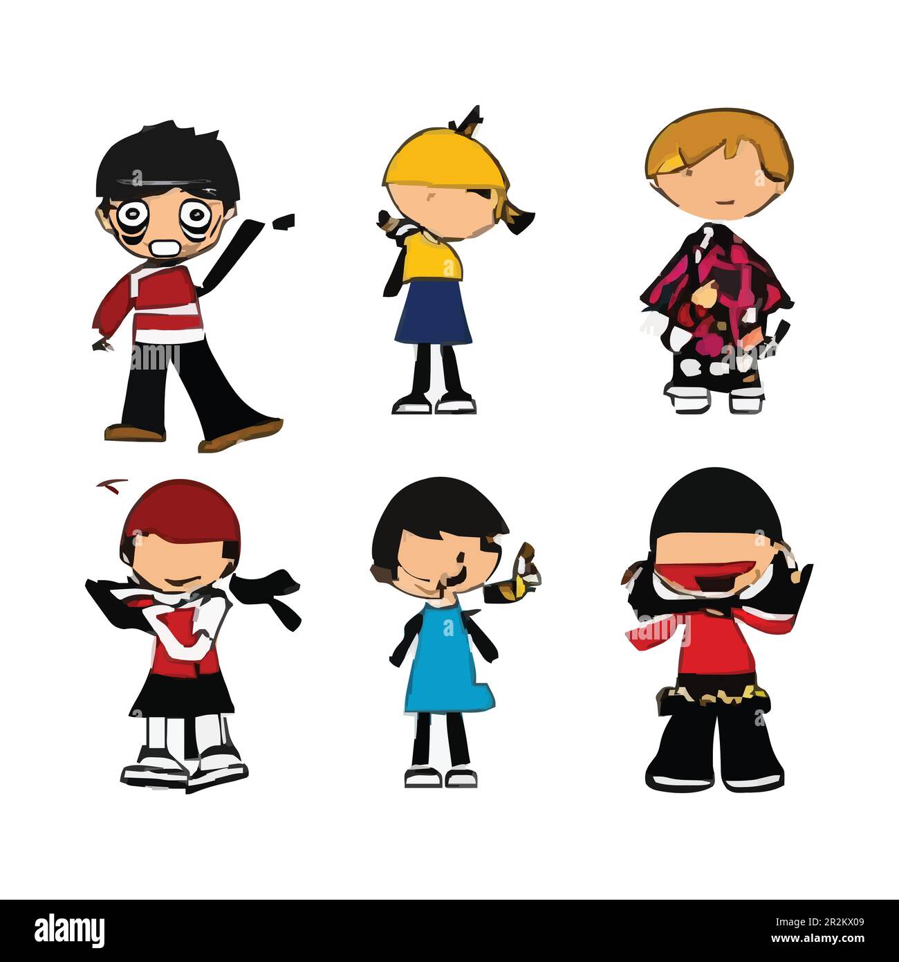 Cute cartoon characters designs vector file Stock Vector Image & Art ...