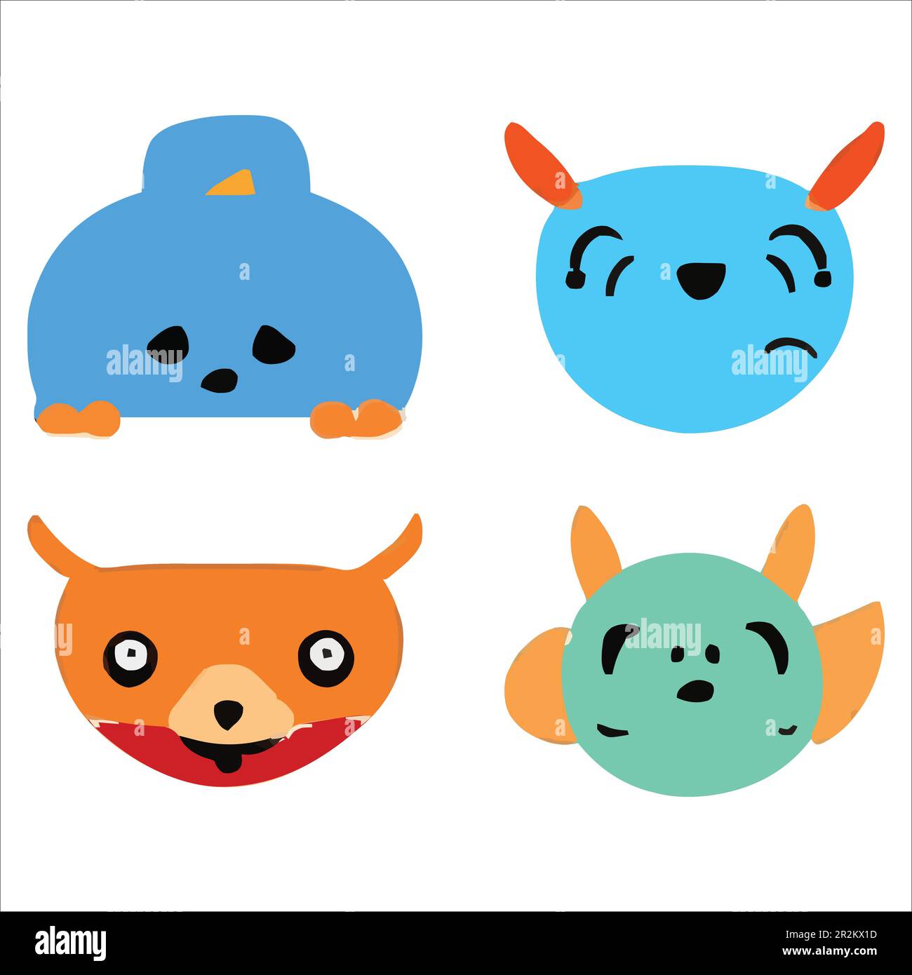 Cute cartoon characters designs vector file Stock Vector Image & Art ...