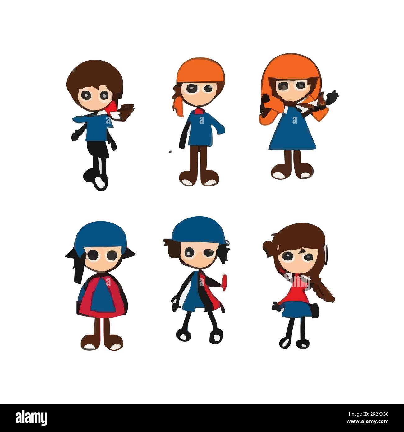 Cute cartoon characters designs vector file Stock Vector Image & Art ...