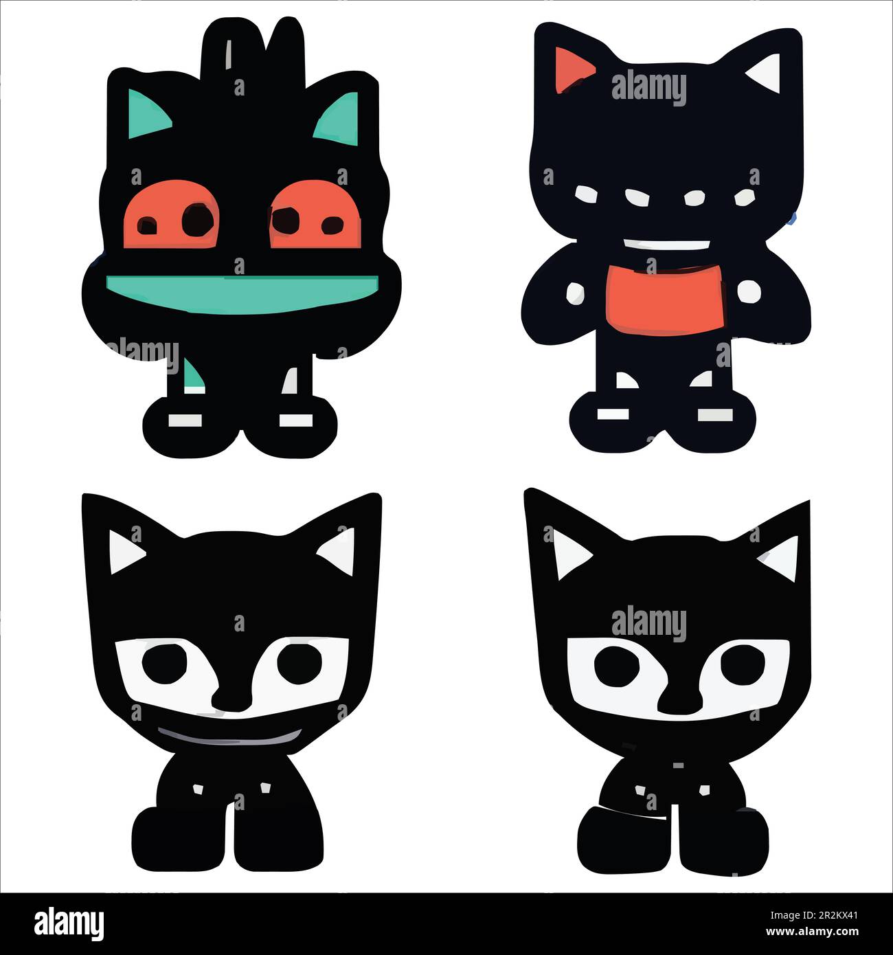 Cute cartoon characters designs vector file Stock Vector Image & Art ...