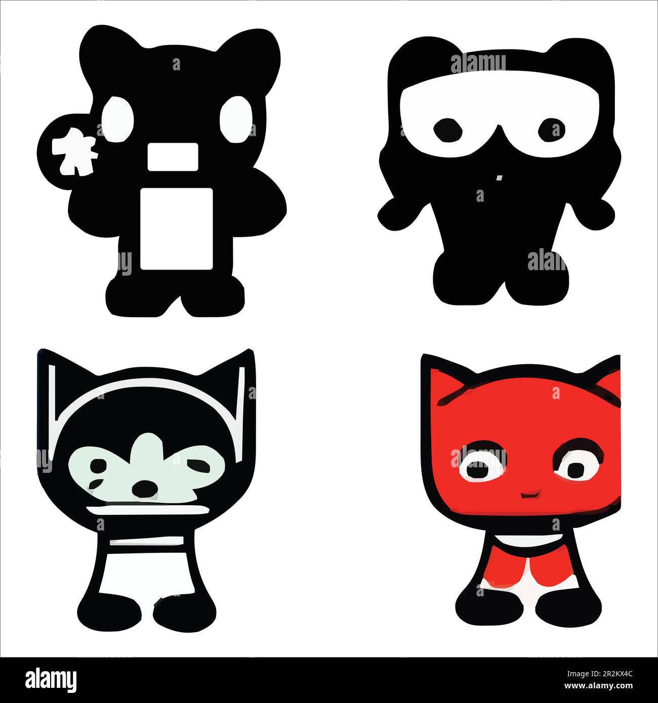 Cute cartoon characters designs vector file Stock Vector Image & Art ...