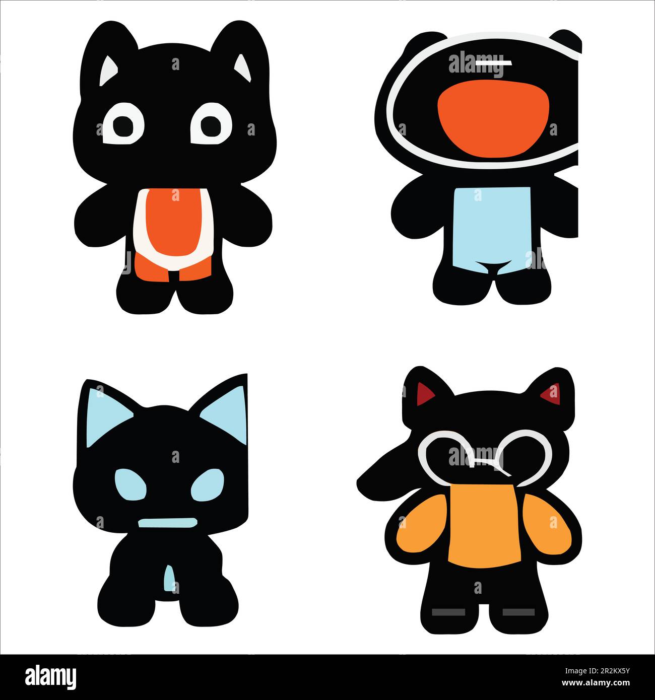 Cute cartoon characters designs vector file Stock Vector Image & Art ...