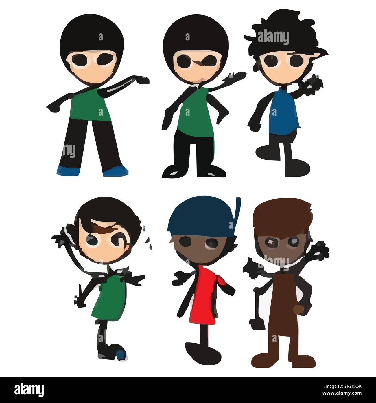 Cute cartoon characters designs vector file Stock Vector Image & Art ...