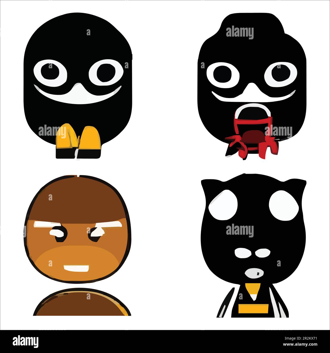 Cute cartoon characters designs vector file Stock Vector Image & Art ...