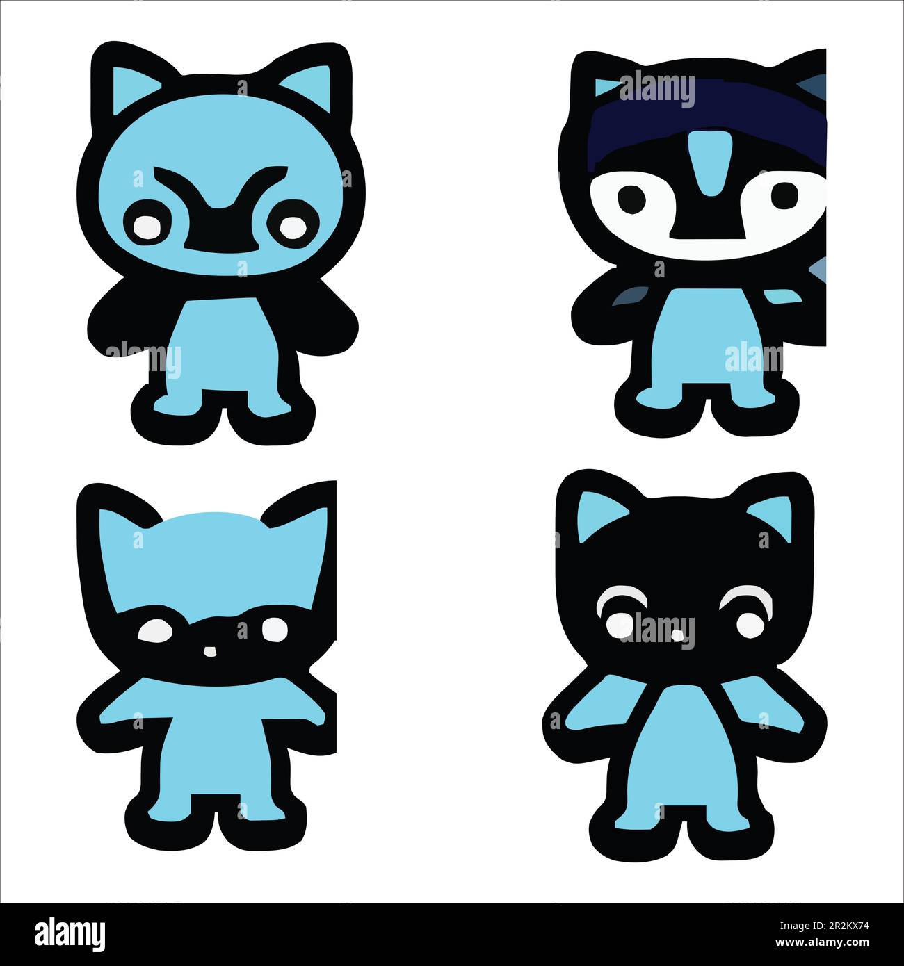 Cute cartoon characters designs vector file Stock Vector Image & Art ...