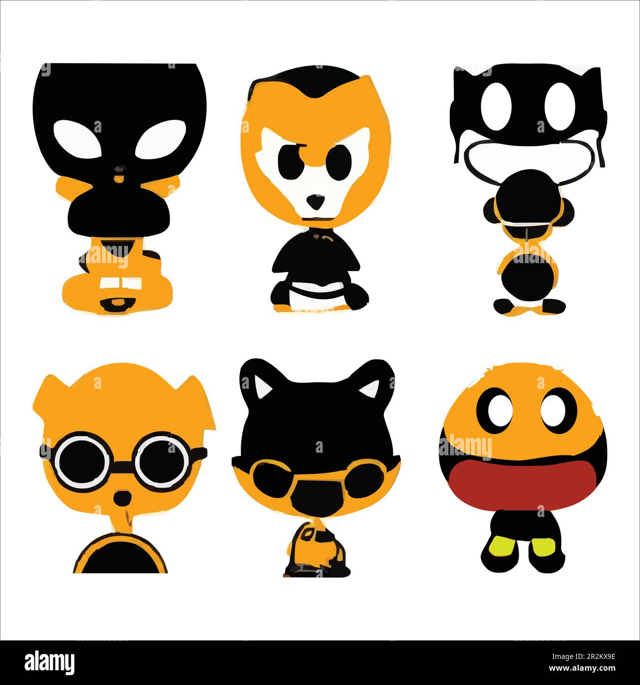 Cute cartoon characters designs vector file Stock Vector Image & Art ...