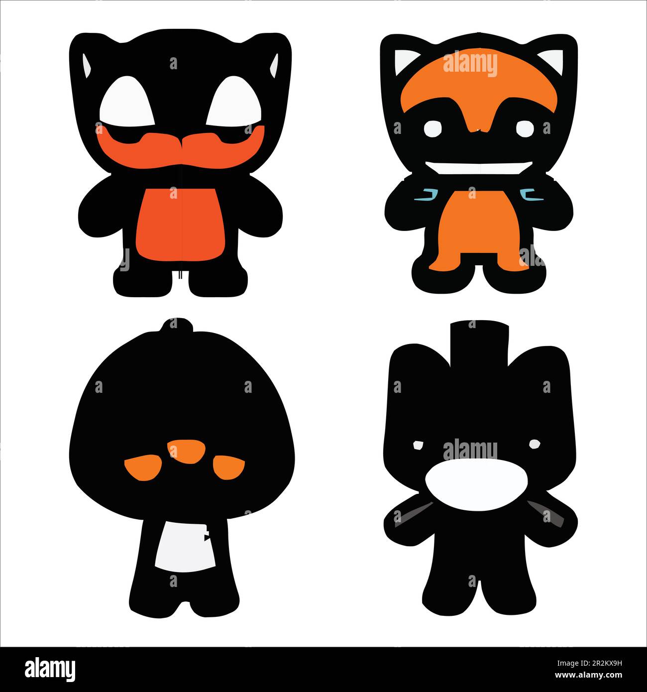 Cute cartoon characters designs vector file Stock Vector Image & Art ...