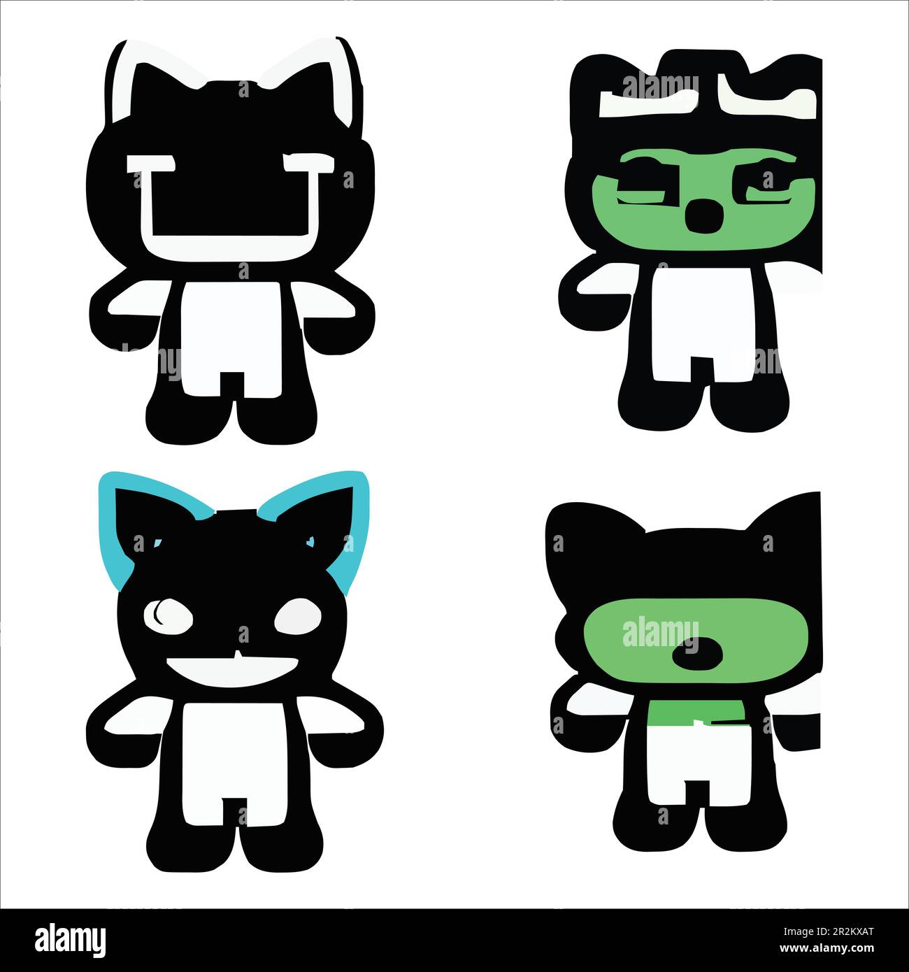 Cute cartoon characters designs vector file Stock Vector Image & Art ...