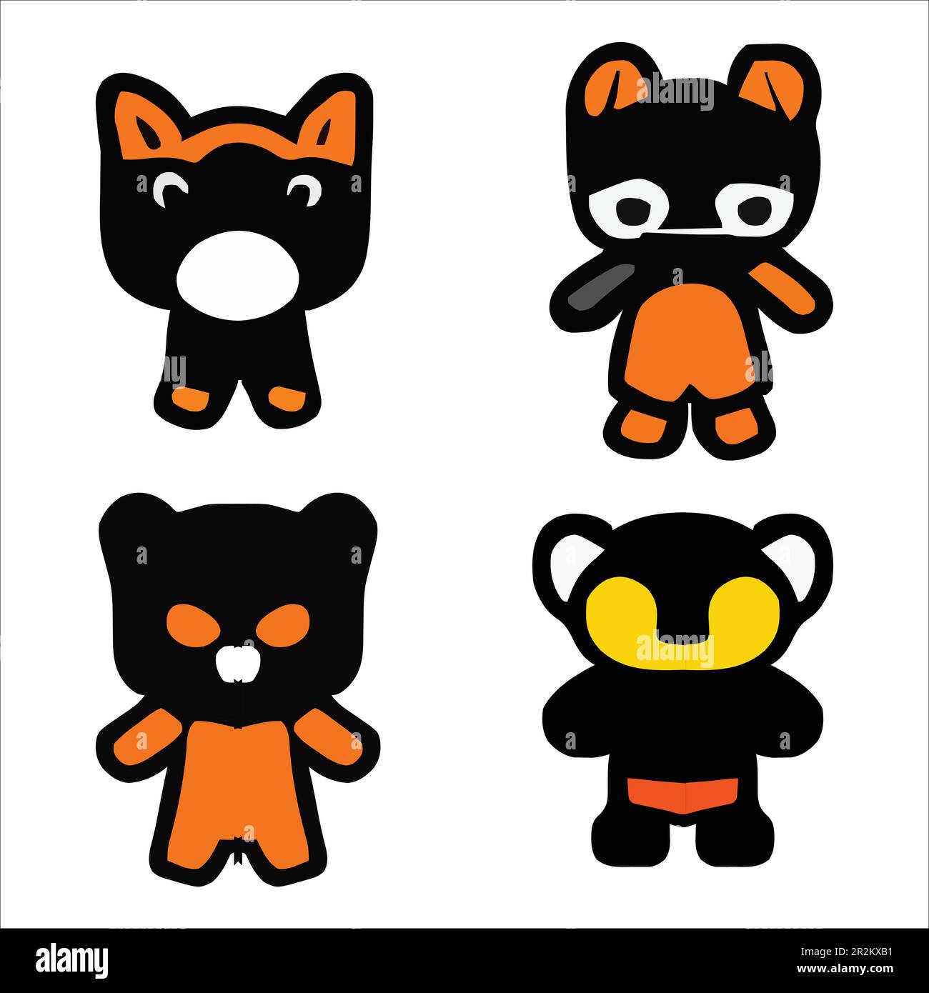 Cute cartoon characters designs vector file Stock Vector Image & Art ...
