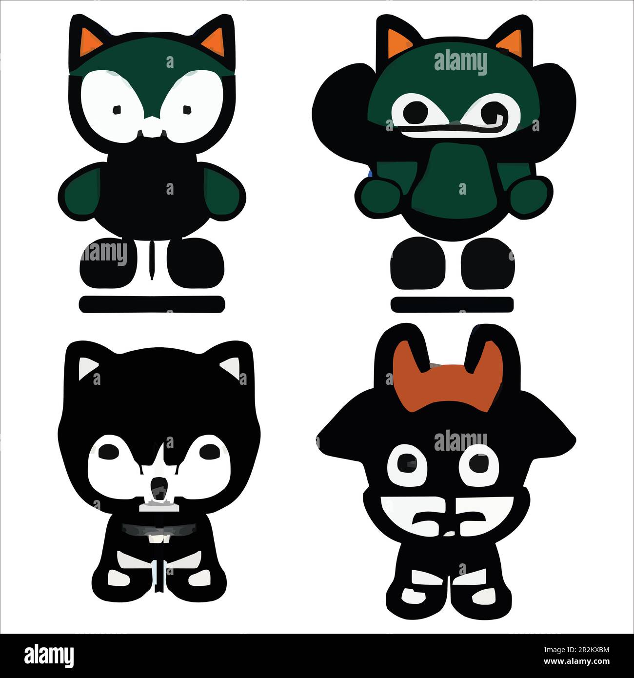 Cute cartoon characters designs vector file Stock Vector Image & Art ...