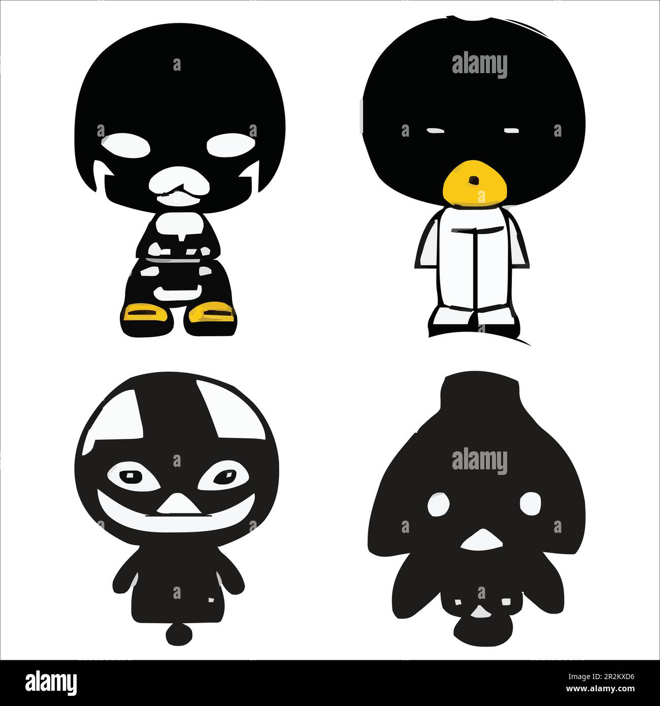 Cute cartoon characters designs vector file Stock Vector Image & Art ...