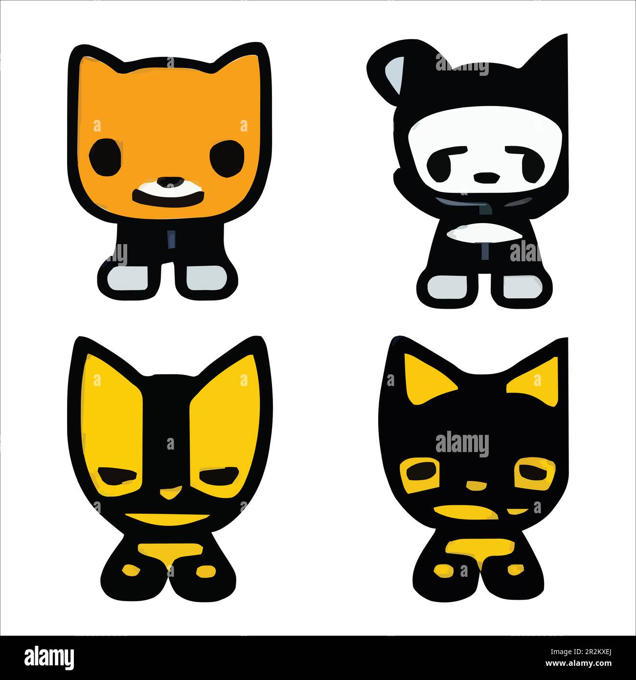 Cute cartoon characters designs vector file Stock Vector Image & Art ...