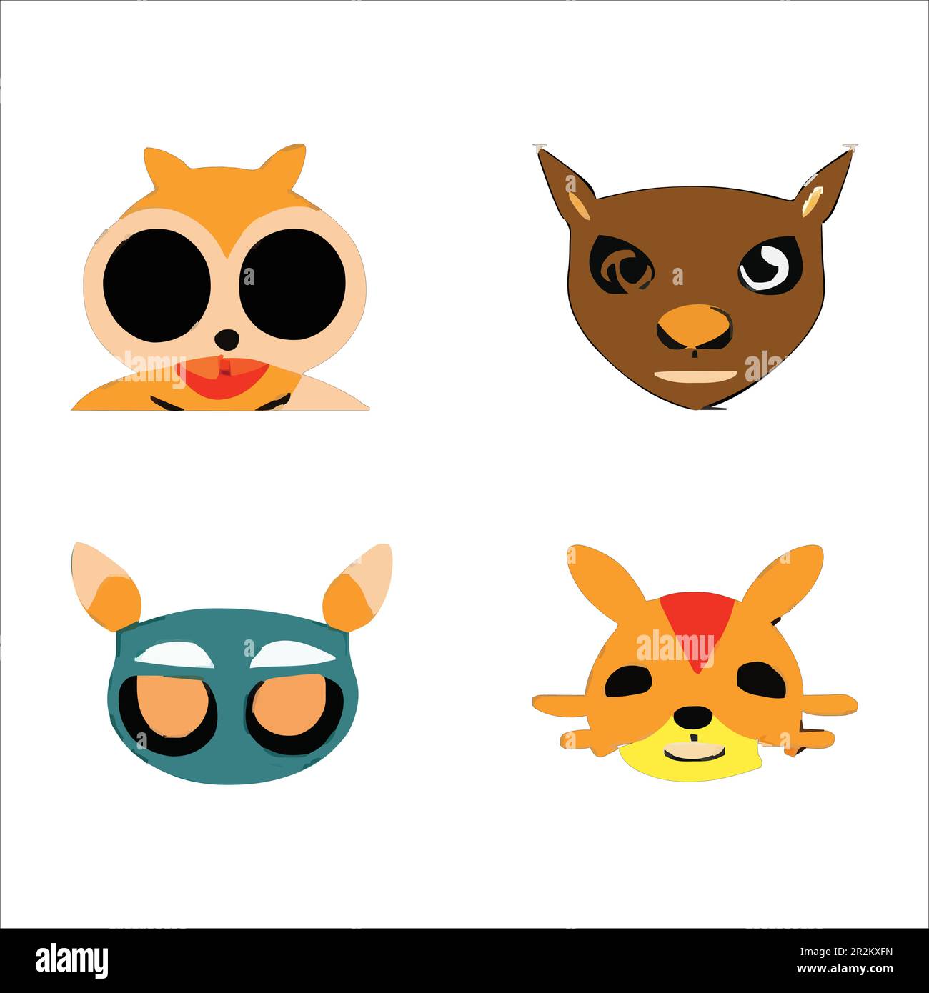 Cute cartoons characters designs vector file Stock Vector Image & Art ...
