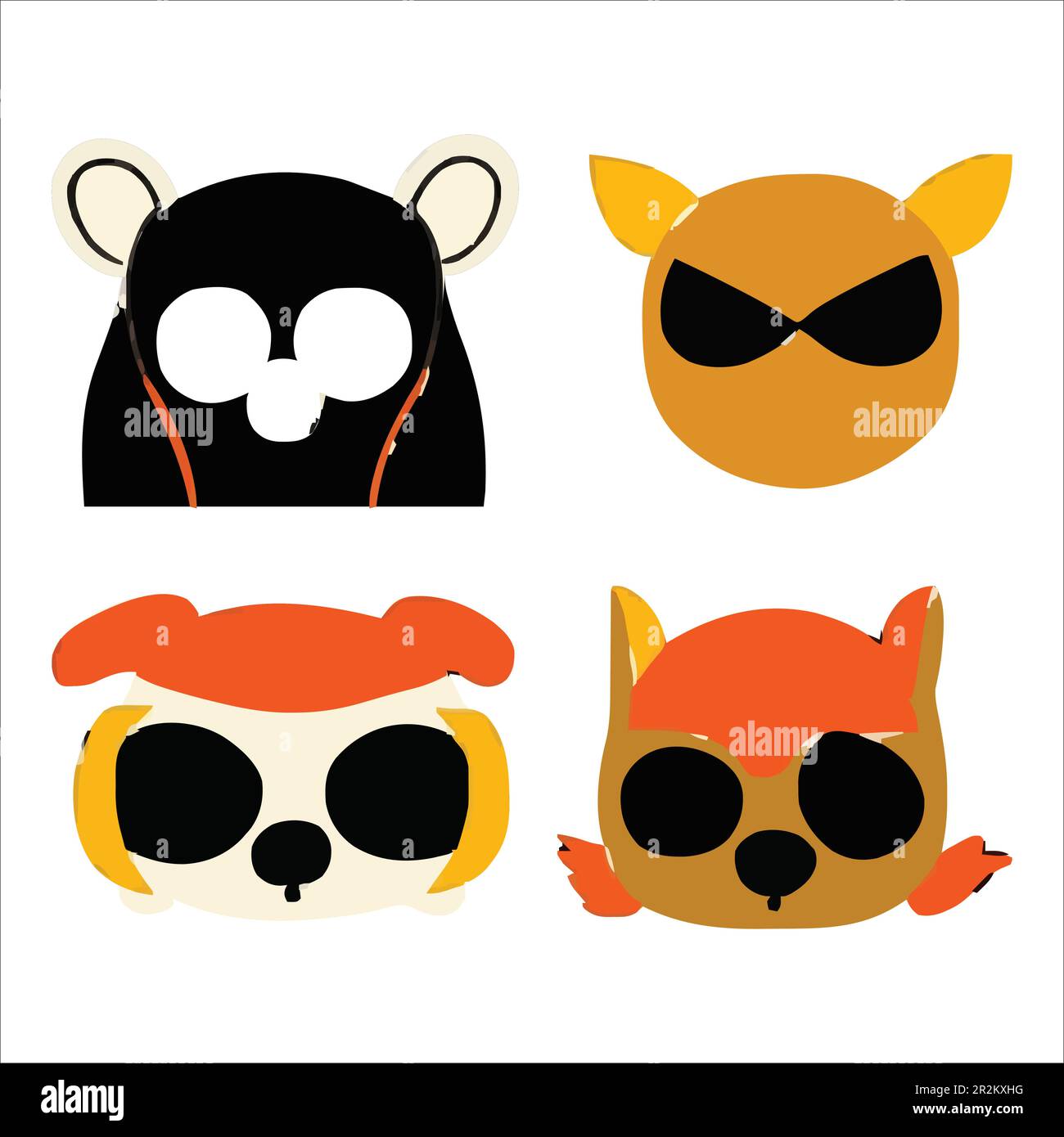 Cute cartoons characters designs vector file Stock Vector Image & Art ...