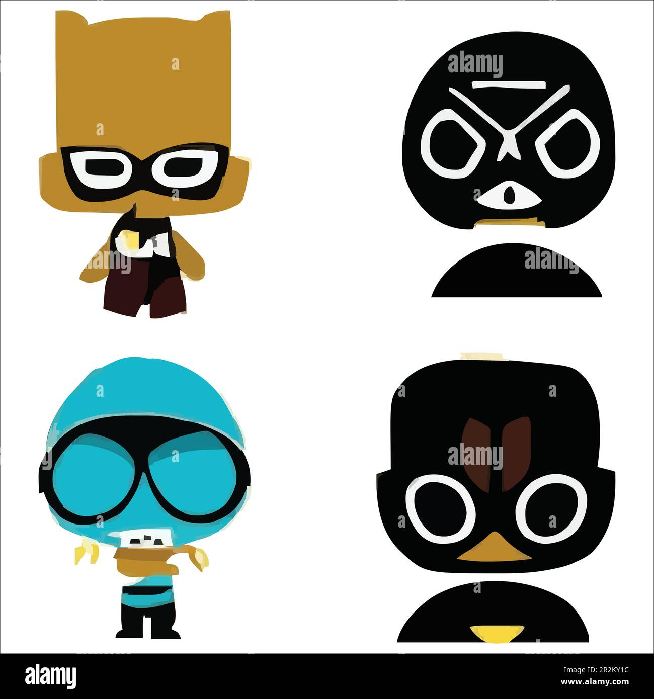 Cute cartoons characters designs vector file Stock Vector Image & Art ...