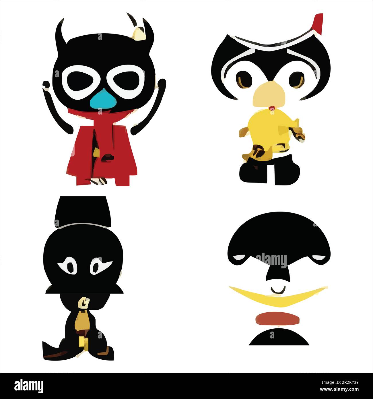 Cute cartoons characters designs vector file Stock Vector Image & Art ...