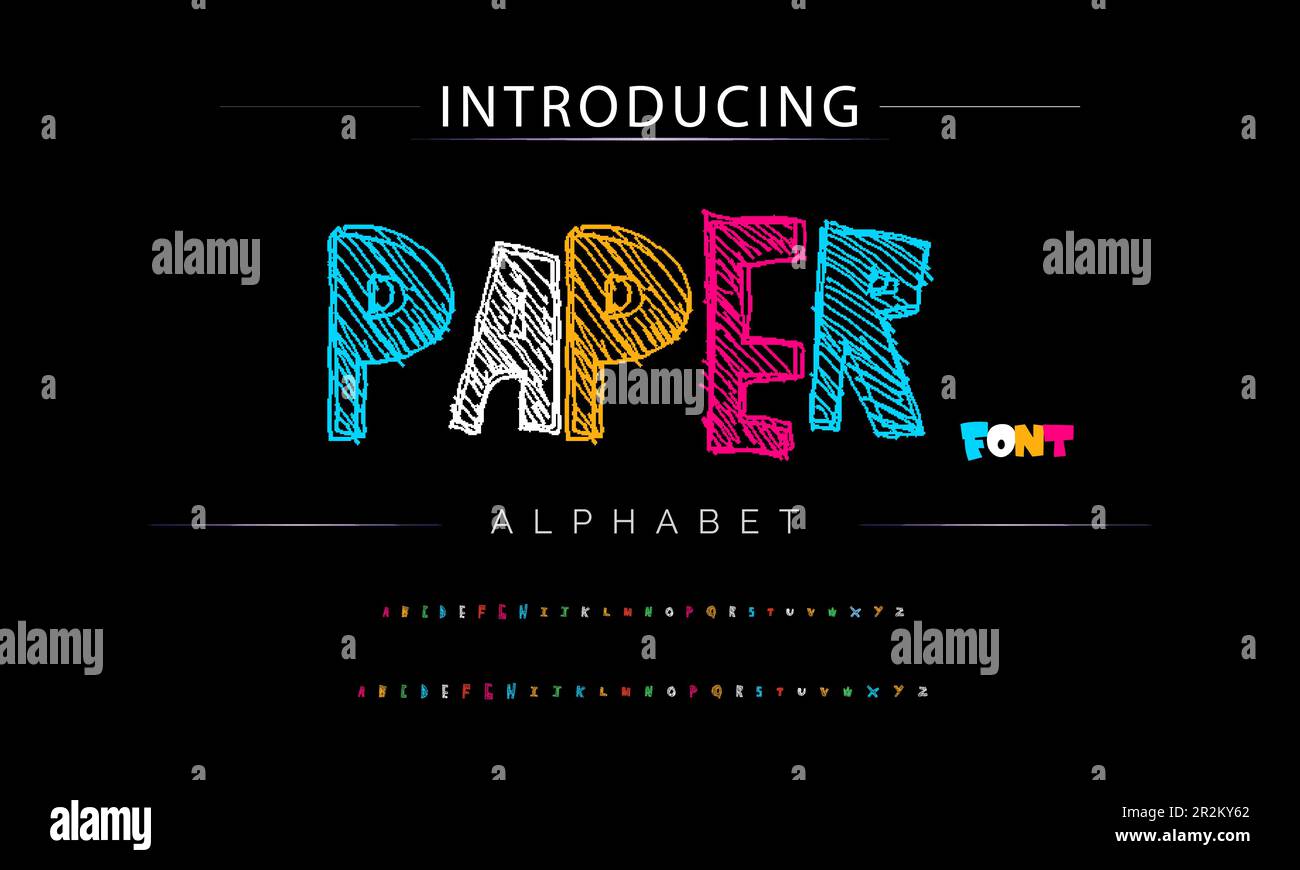 Funky colorful cartoon font type. Vector alphabet Stock Vector Image ...