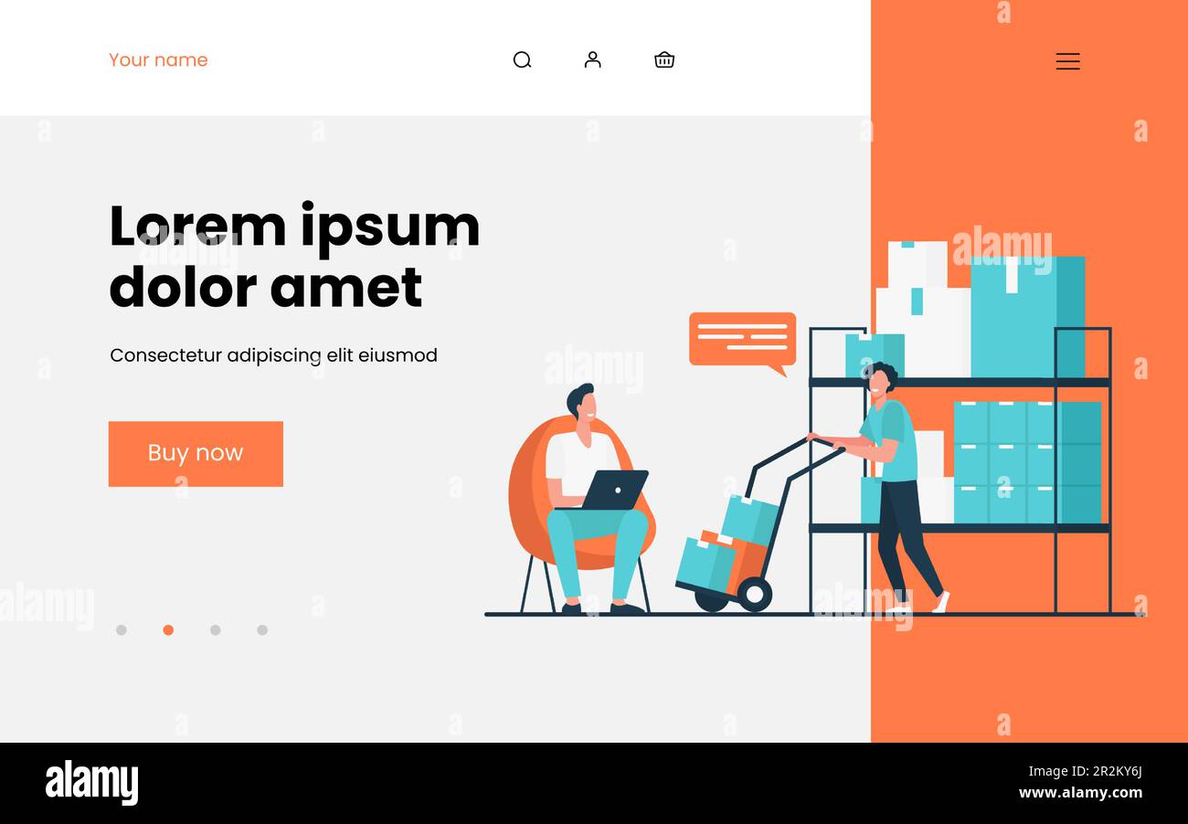 Warehouse worker carrying loader Stock Vector Images - Alamy