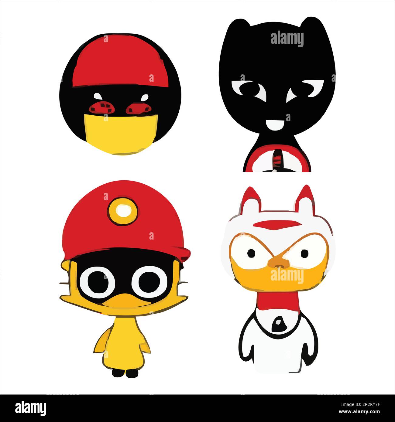 Cute cartoons characters designs vector file Stock Vector Image & Art ...