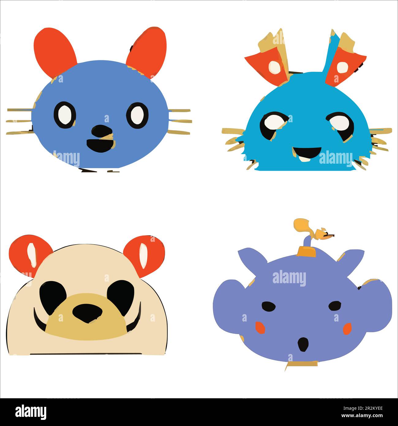 Cute cartoons characters designs vector file Stock Vector Image & Art ...