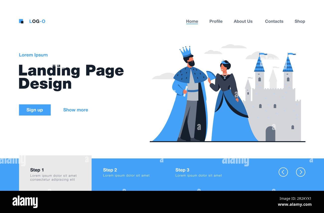 Illustration king in front Stock Vector Images - Alamy