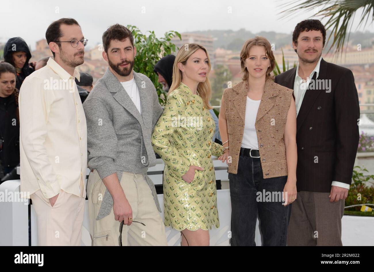 May 19, 2023, CANNES, France: CANNES, FRANCE - MAY 19: (L-R) Guillaume Laurin, Lubna Playoust ...