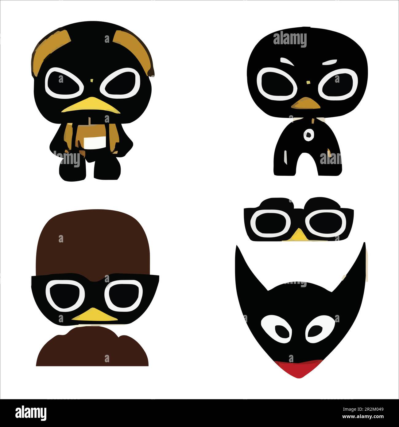 Cute cartoons characters designs vector file Stock Vector Image & Art ...