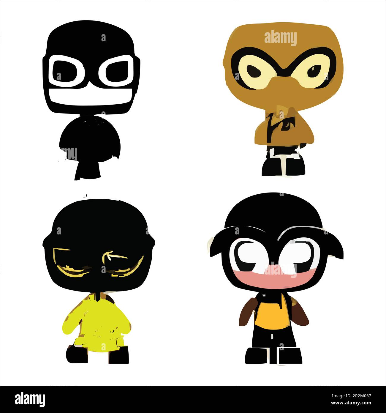 Cute cartoons characters designs vector file Stock Vector Image & Art ...