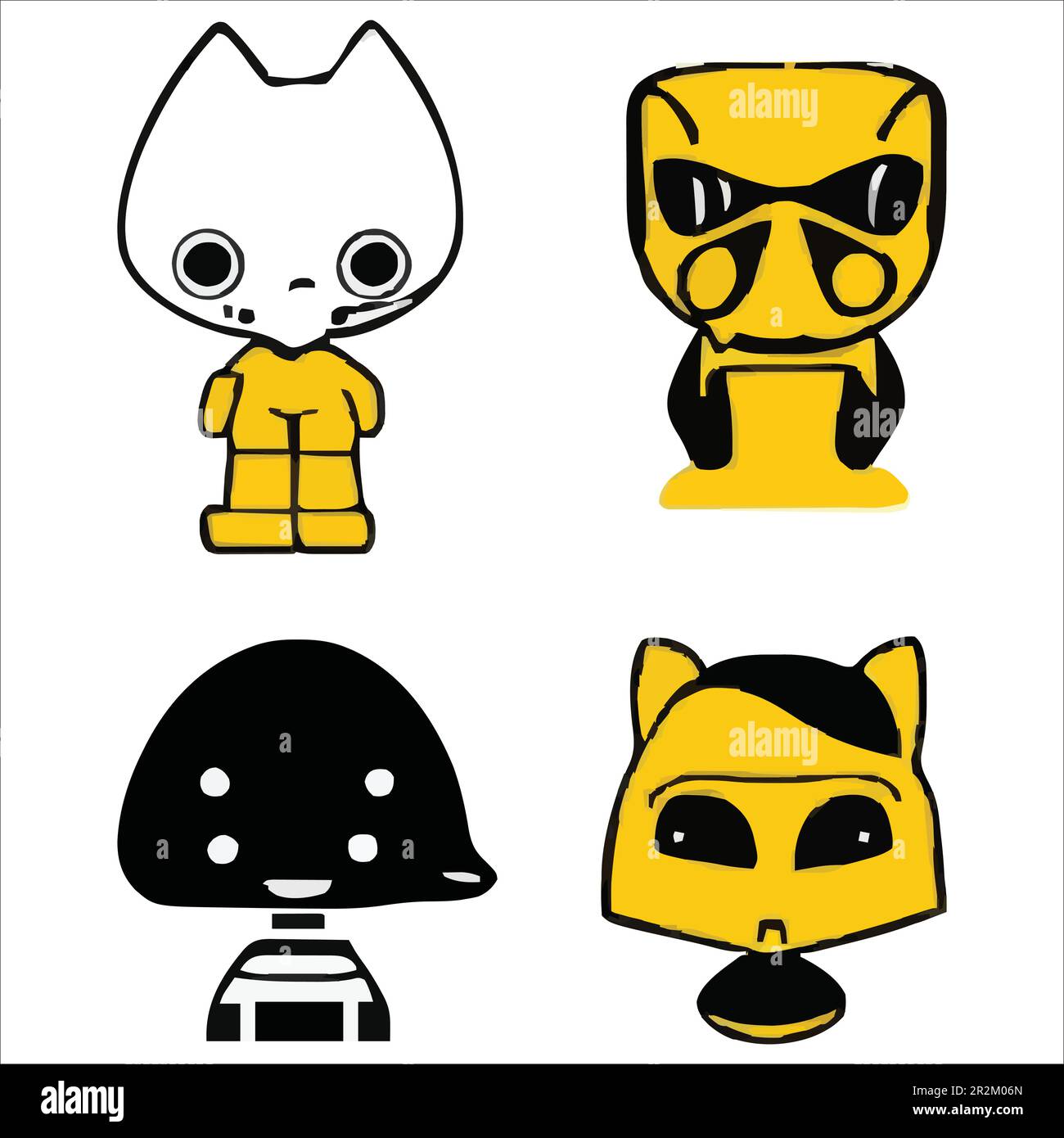 Cute cartoons characters designs vector file Stock Vector Image & Art ...