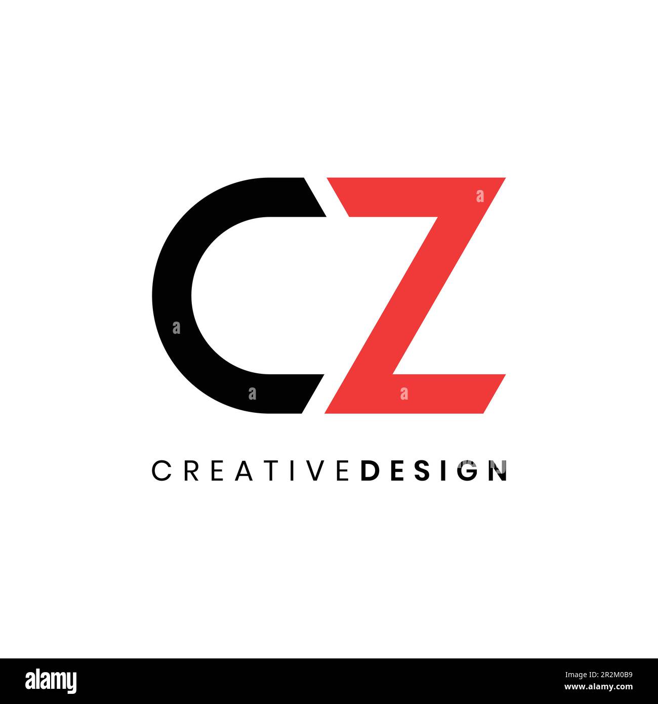 Modern futuristic initial CZ logo design vector illustration Stock ...