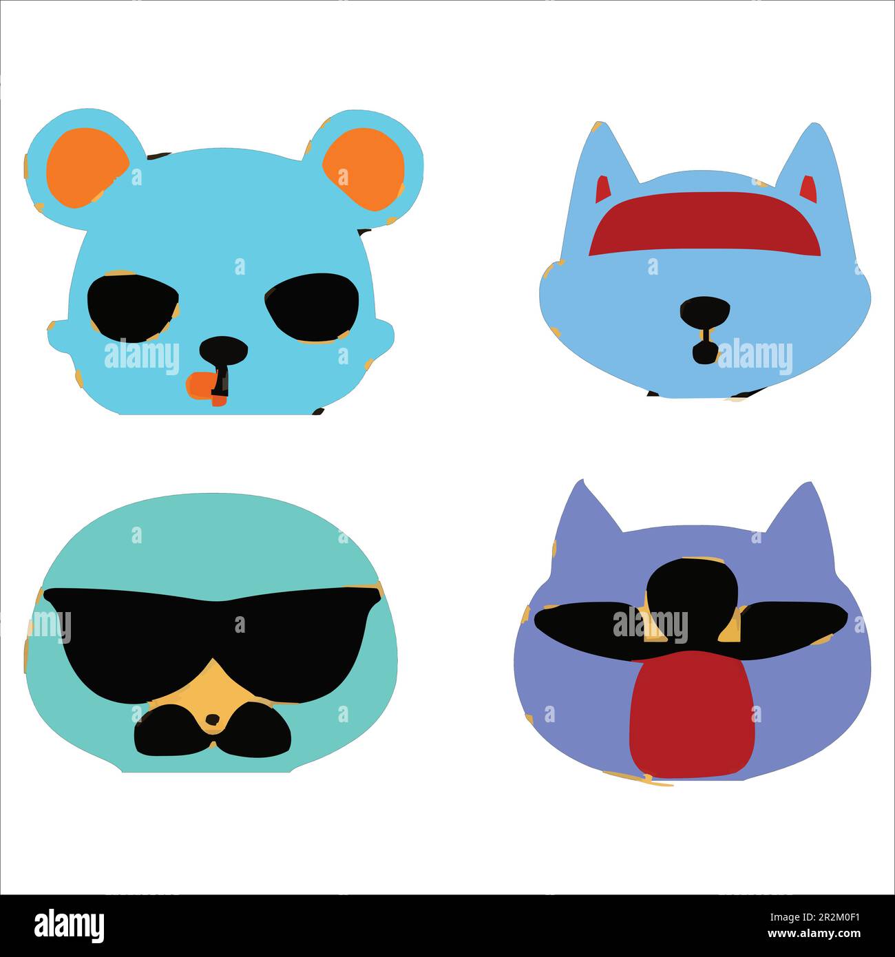 Cute cartoons characters designs vector file Stock Vector Image & Art ...