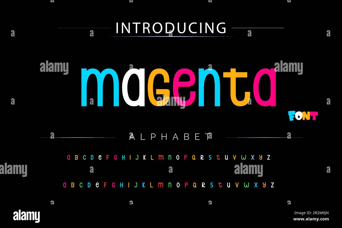 Funky colorful cartoon font type. Vector alphabet Stock Vector Image ...