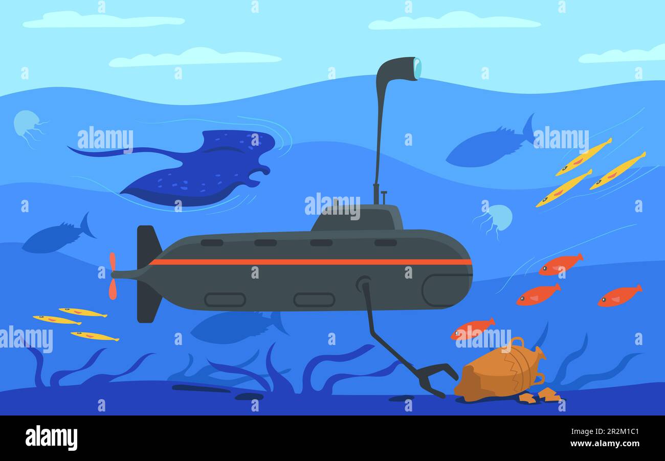 Submarine exploration Stock Vector Images - Alamy