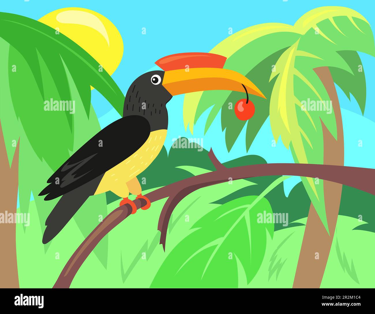 Cartoon bird cherry berry Stock Vector Images - Alamy