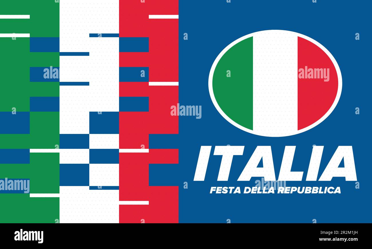 Festa della Repubblica Italiana. Text in italian: Italian Republic Day ...