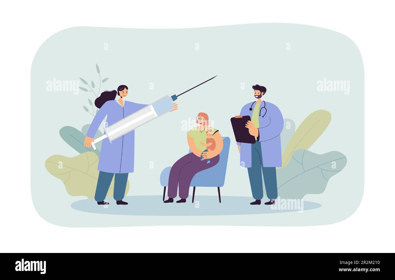 Doctor giving injection to child Stock Vector Image & Art - Alamy