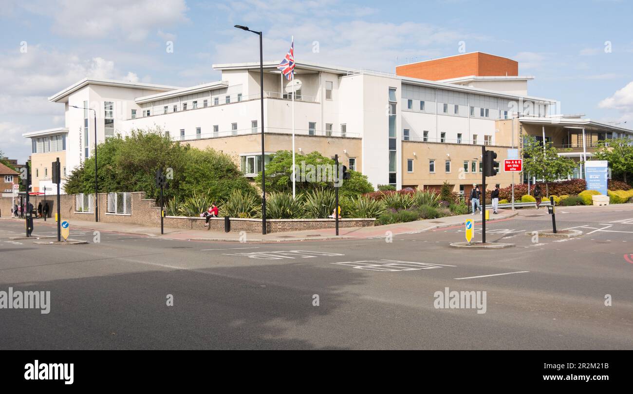 The entrance to Queen Mary's Hospital, Roehampton, London, UK Stock ...