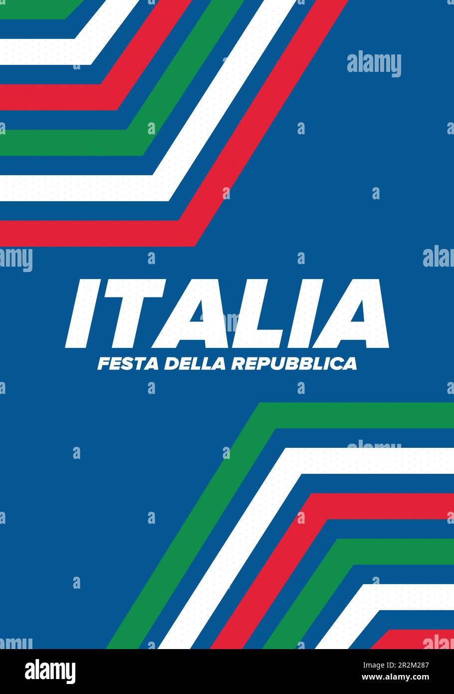 Festa della Repubblica Italiana. Text in italian: Italian Republic Day. National holiday ...
