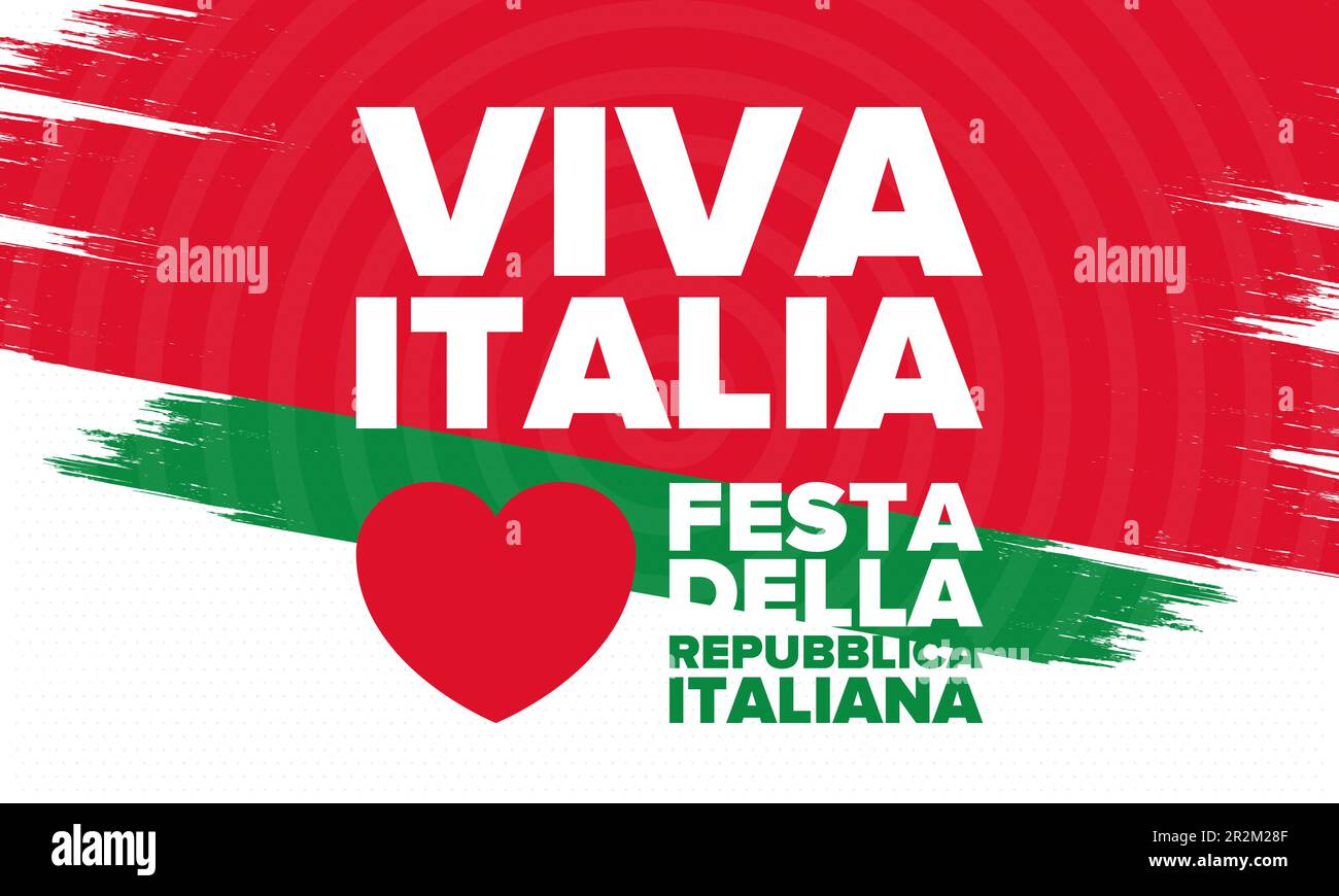 Festa della Repubblica Italiana. Text in italian: Italian Republic Day ...