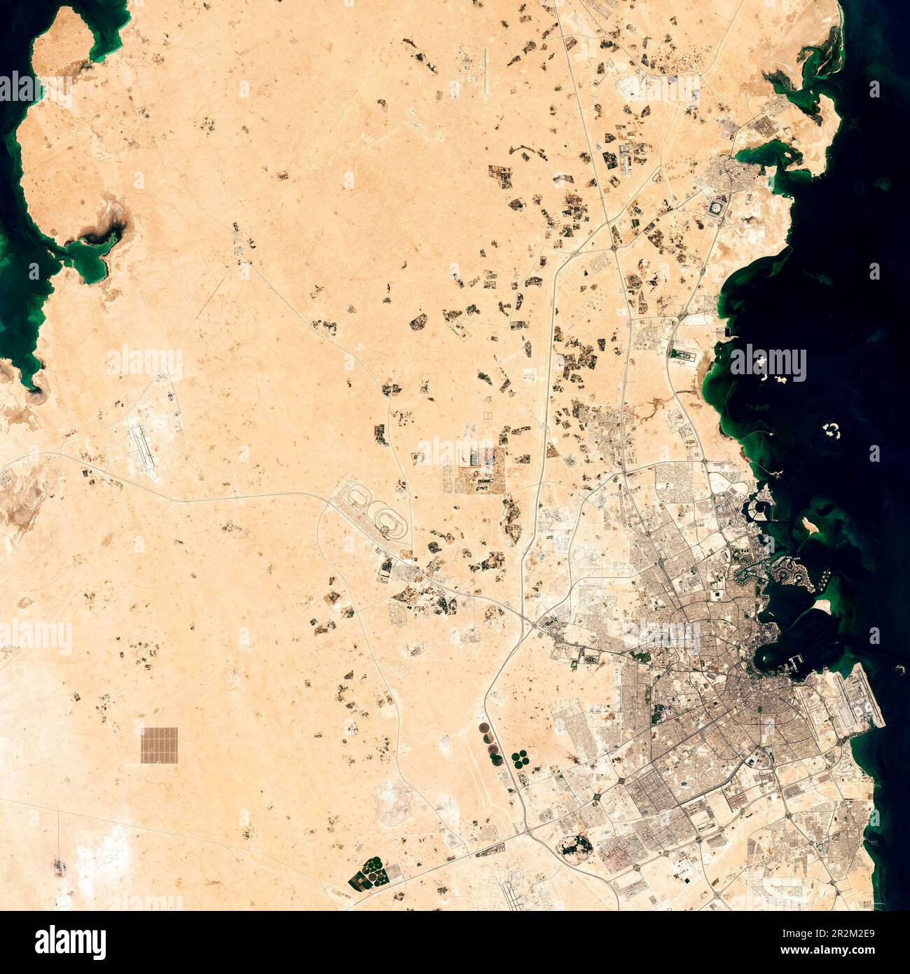 Aerial view of Doha, Qatar,Persian Gulf Stock Photo - Alamy