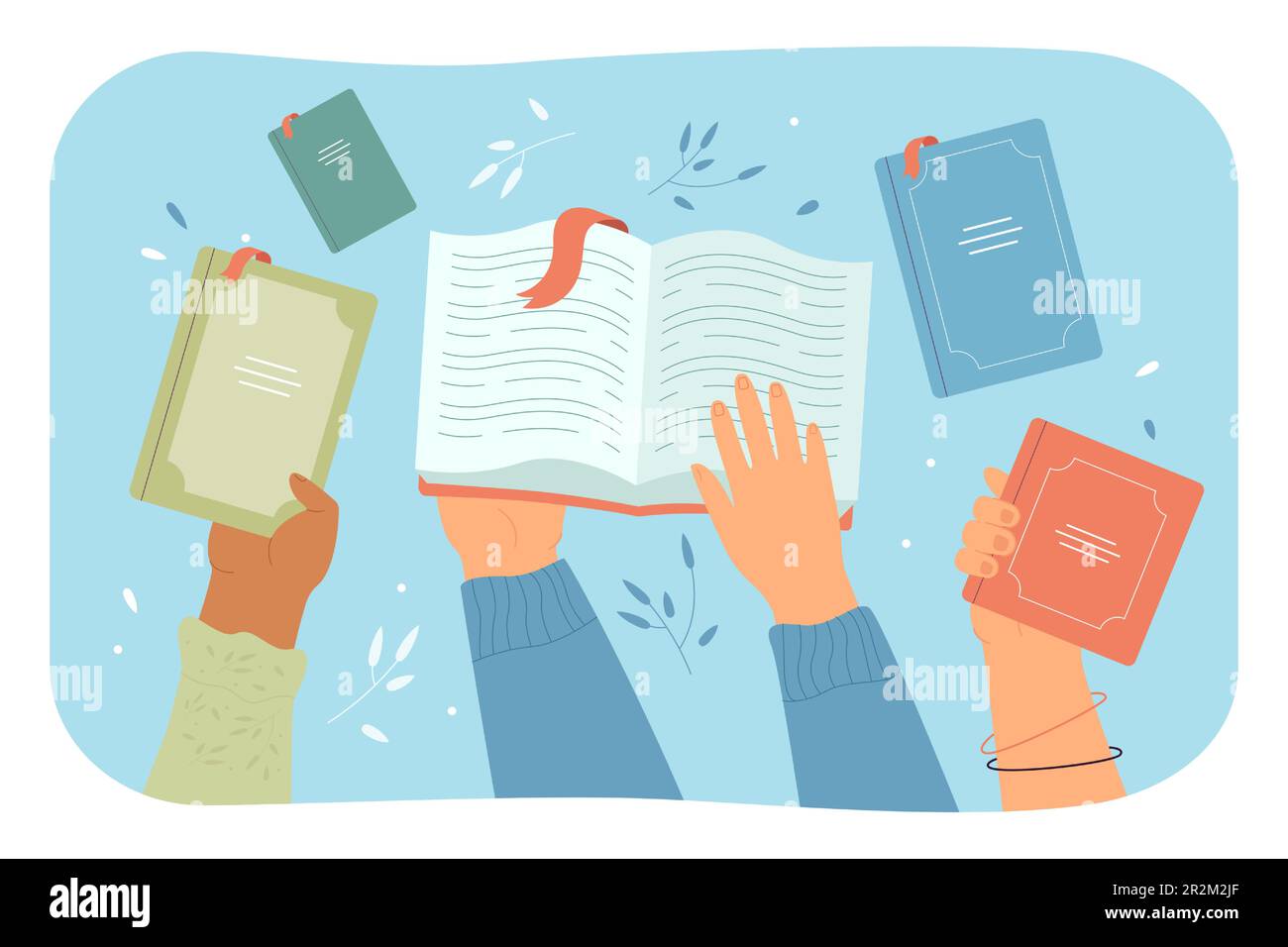 Hands holding open vintage Stock Vector Images - Alamy