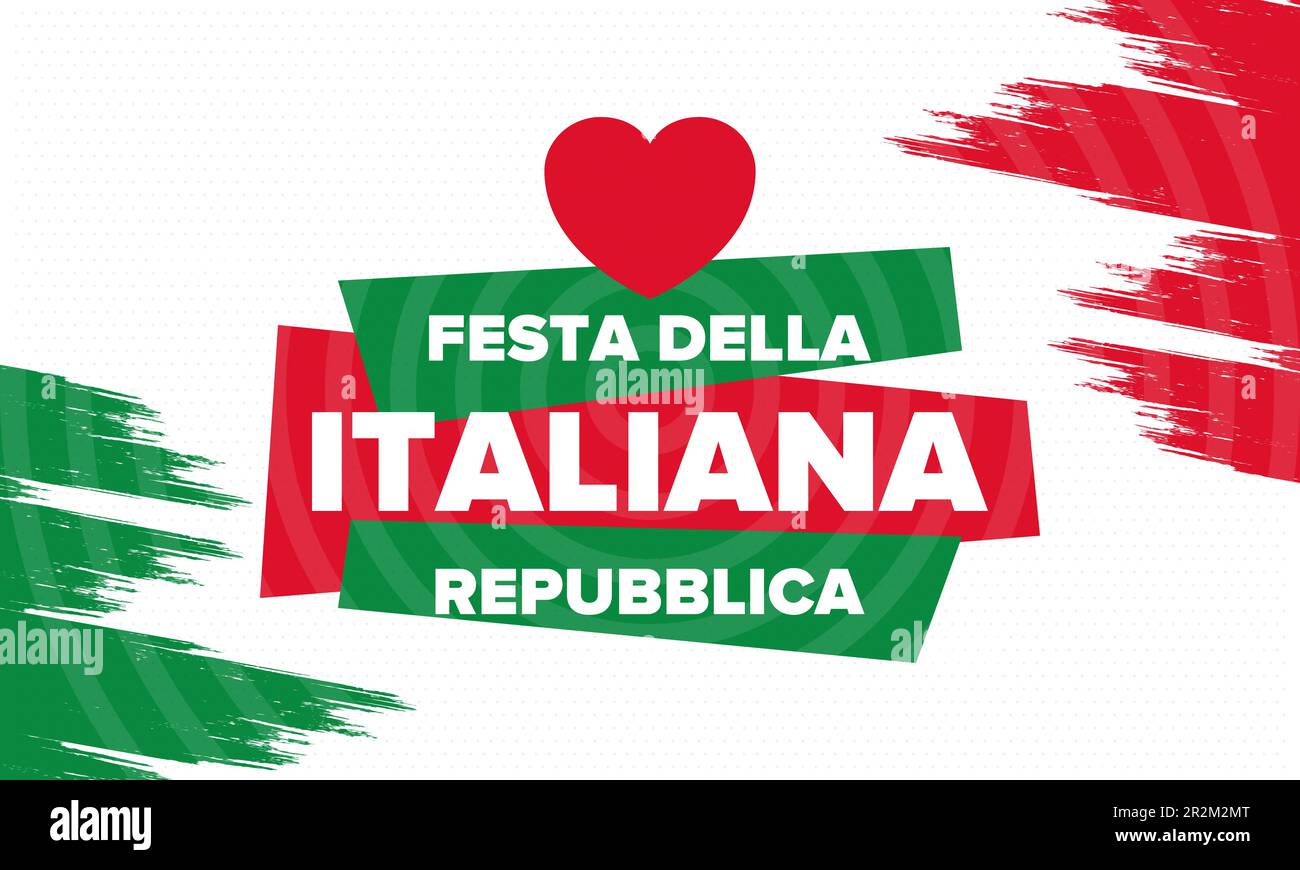 Festa della Repubblica Italiana. Text in italian: Italian Republic Day ...