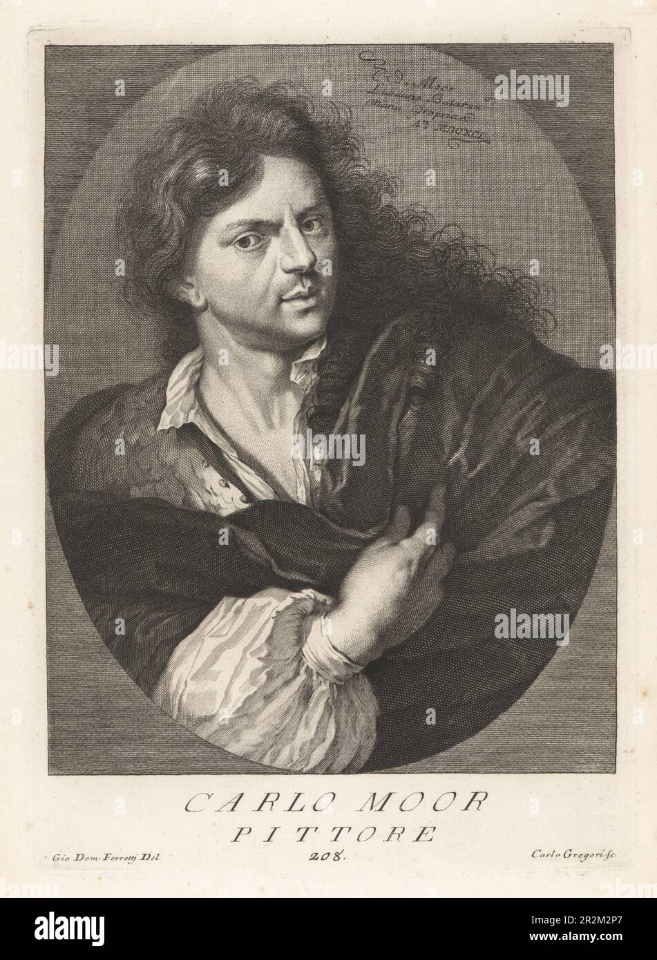 Carel de Moor, Dutch Golden Age etcher and painter, 1655-1738. A pupil ...