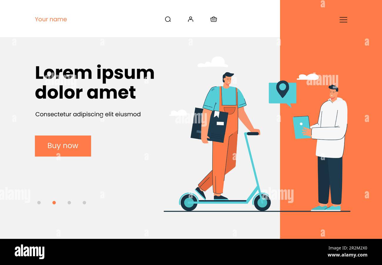 Man delivering goods vector illustration Stock Vector Image & Art - Alamy