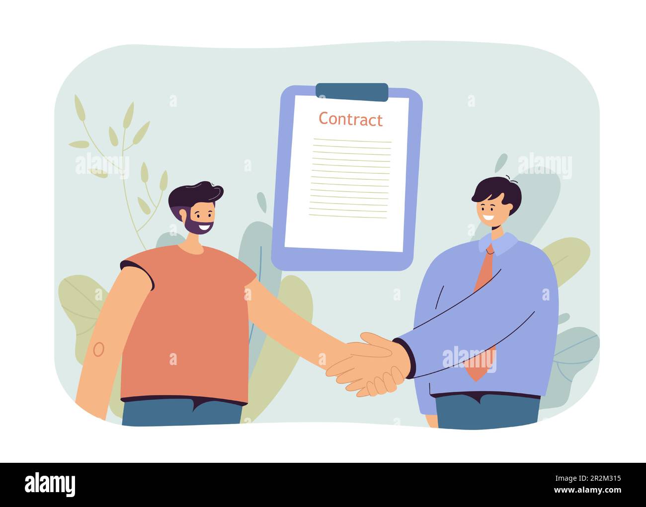 Men signing contract vector illustration Stock Vector Image & Art - Alamy