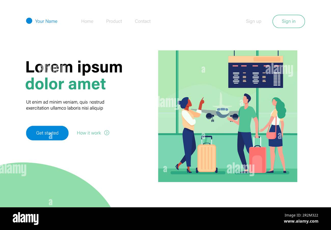 Waiting trip young female Stock Vector Images - Alamy