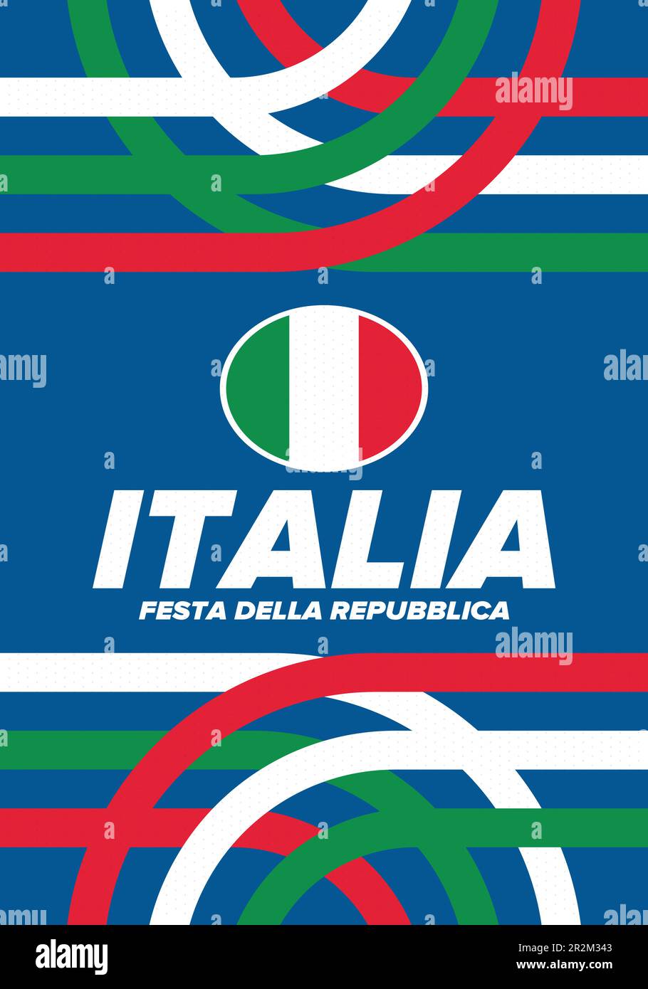 Festa della Repubblica Italiana. Text in italian: Italian Republic Day ...